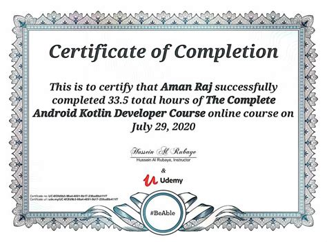 aman raj on linkedin completed android development course from udemy
