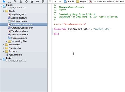 simple coding in xcode as little code as possible by meng to
