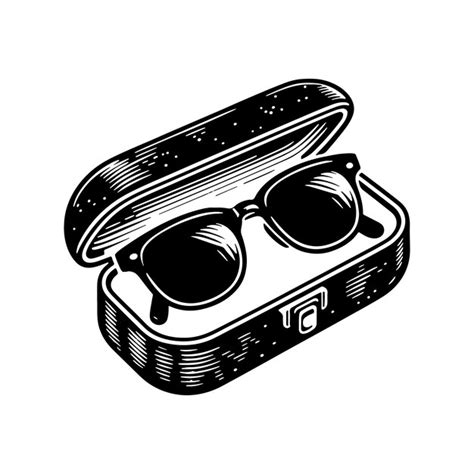 Sunglasses Case Silhouette Vector Illustration Premium Ai Generated