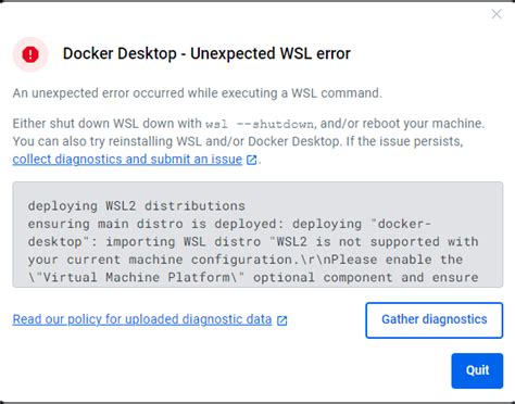 Docker Desktopでのwslエラーの解決方法 Genspark