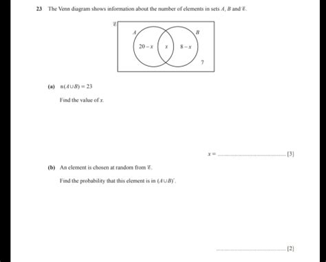 solved 23 the venn diagram shows information about the number of