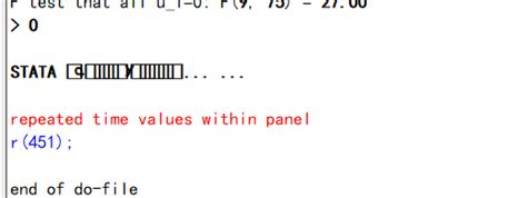 使用连玉君老师xtthres命令抽样时出现repeated Time Values Within Panel Stata专版 经管之家