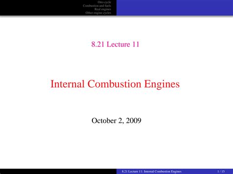 SOLUTION: Internal combustion engines - Studypool