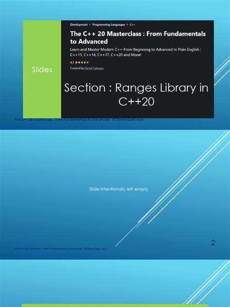 Section Ranges Library In Cpp20 Slides Pdf C Algorithms
