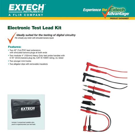 قیمت و خرید پراب مولتی متر اکستچ مدل Extech Tl809 بسته 8 عددی