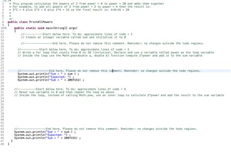 Solved This Program Calculates The Powers Of Chegg