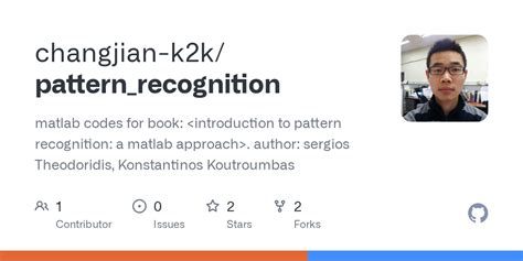 GitHub Changjian K K Pattern Recognition Matlab Codes For Book Author Sergios Theodoridis
