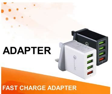 Qc Quick Fast Charge Adapter W Uk Plug Mobile Universal Power Charger Usb Power Adapter