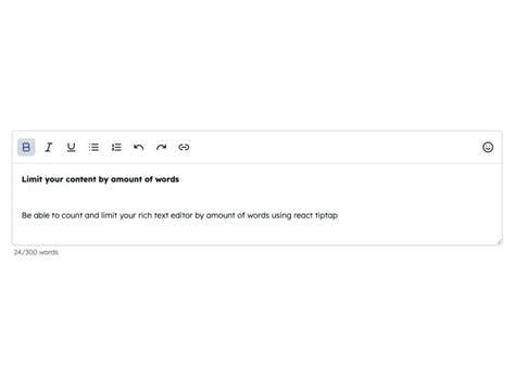 React Tiptap Custom Extension For Word Count