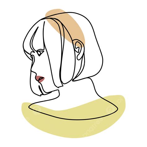 One Line Art Png Picture One Line Art Of Dreamy Girl Girl Drawing