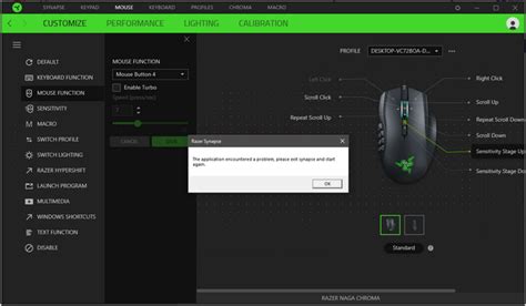 Naga Chroma Keybind Errors Within Synapse 3 Rrazer