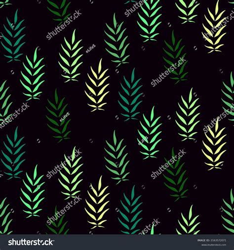Vector Seamless Halfdrop Pattern Leaves Stock Vector Royalty Free