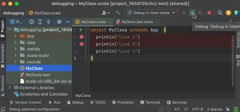 debugging scala cli