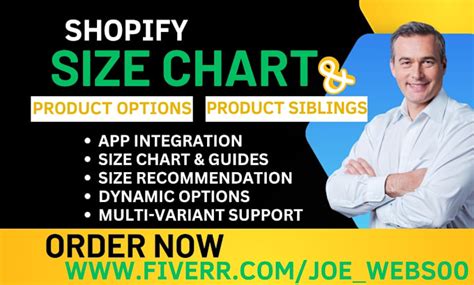 Setup Shopify Size Chart Size Guide Product Siblings Option Ultimate Kiwi Bf Esc By Joe Webs00