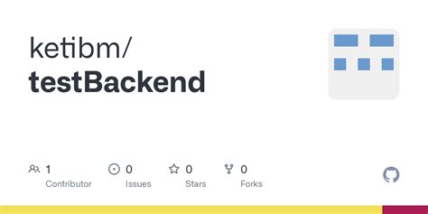 GitHub Ketibm TestBackend