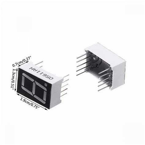 Red 0 56inch 1 Digit 7 Segment Led Display Digital Tube Common Cathode Fr 01 106 At Rs 13
