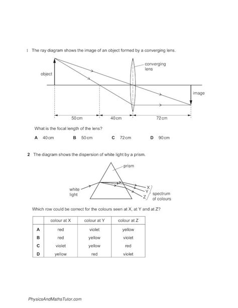 PDF The Ray Diagram Shows The Image Of An Object Formed By A A A Ray Parallel To The