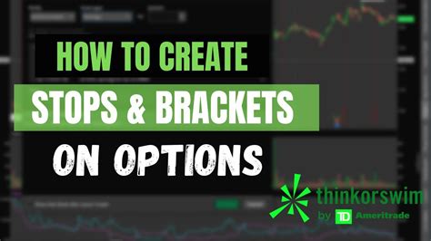 How To Create A Bracket Orders On Options In Thinkorswim Advanced Options Orders Youtube