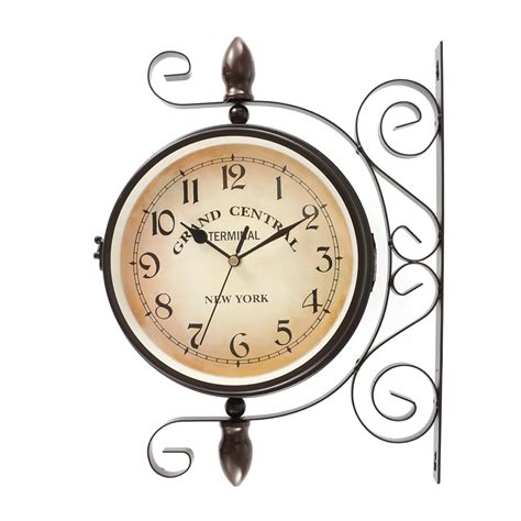 buy dyna living double sided wall clock 360° rotatable clock train station clock swivel wall ed
