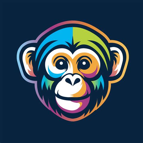 Monkey Face Colorful Vector 35954211 Vector Art At Vecteezy