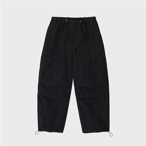 코튼 나일론 파라슈트 팬츠 블랙 감도 깊은 취향 셀렉트샵 29cm
