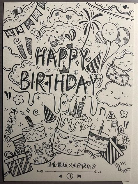 生日手帐简笔画教程视频（最新18张） 简笔画图片大全