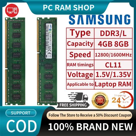 Samsung Ddr3 Ddr3l Ram Desktop 8gb 4gb 1600mhz U Dimm Pc3 12800 240pins 1 35v 1 5v Gaming Memory