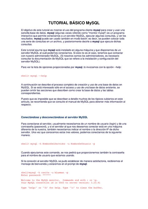 tutorial básico my sql guia para usar mysql tutorial bÁsico mysql