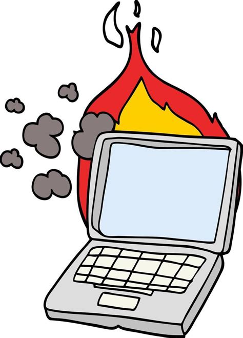 Cartoon Broken Laptop Computer 12241333 Vector Art At Vecteezy