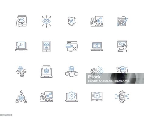 위험 방지 라인 아이콘 모음입니다 완화 준비 비상 사태 보안 보호 기대 탄력성 벡터 및 선형 그림 안전 주의사항 방위 개요