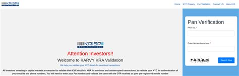 Kra Kyc Online Steps To Validate Email And Mobile Number