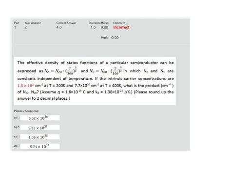 Solved Part Your Answer Correct Answer Tolerance Chegg