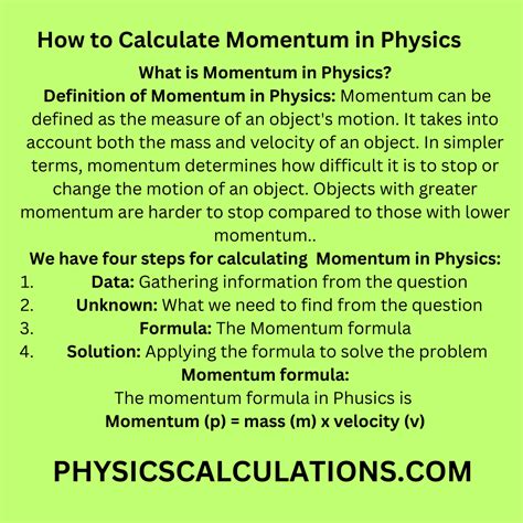 How To Calculate Momentum