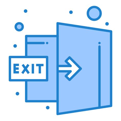 Exit Generic Blue Icon