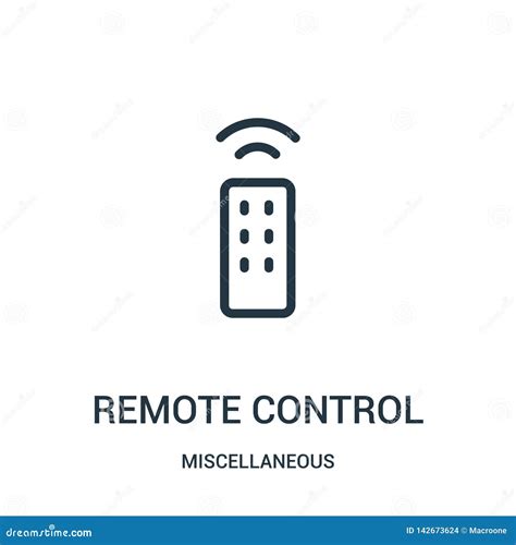 Remote Control Icon Vector From Miscellaneous Collection Thin Line Remote Control Outline Icon