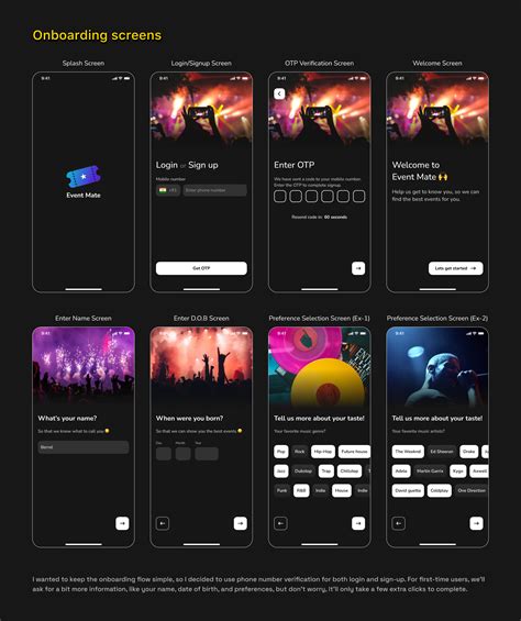 Event App UI UX Case Study Behance Behance