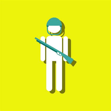 벡터에 총을 가진 평면 아이콘 디자인 컬렉션 군인 Eps Ai Uidownload