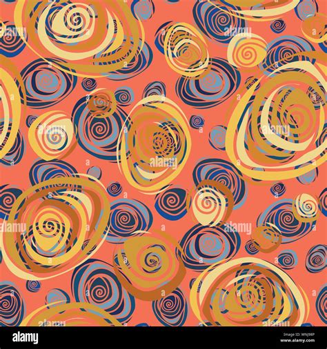 Seamless Vector Psychedelic Pattern In Vibrant Colors Stock Vector