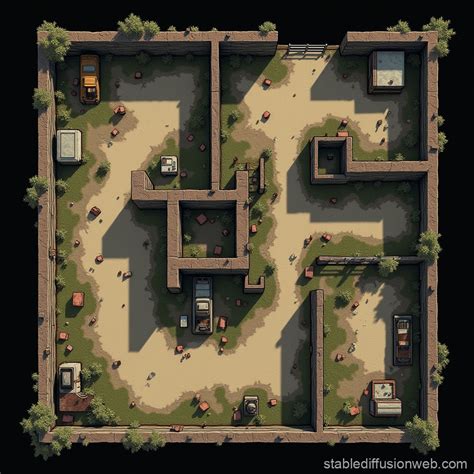 A Top Down Map Layout For A Pre Apocalyptic Stealth Game Level Oil Refinery Four Sections A Top Down Map Layout For A Pre Apocalyptic Stealth Game Level Oil Refinery Four Sections