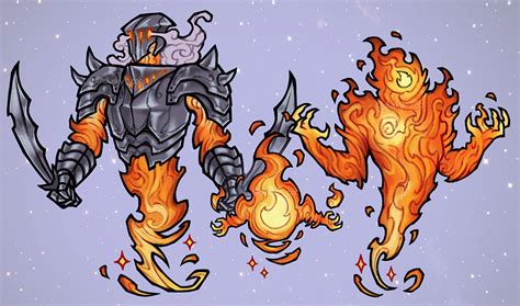 Art Oc Lots Of Fire Elementals Rdnd