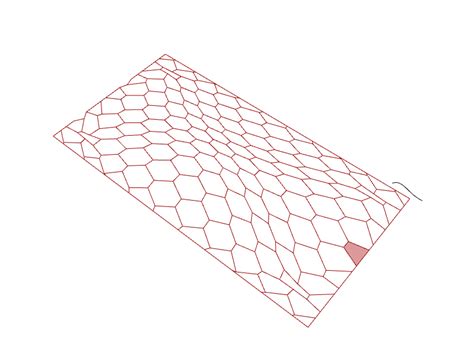 Planar Hexagonal Mesh Freeform Surface By Kangaroo2 Grasshopper