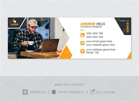Premium Vector Modern And Professional Email Signature Design
