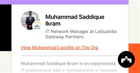 Muhammad Saddique Ikram - IT Network Manager at LaGuardia Gateway Partners | The Org