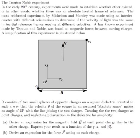 The Trouton Noble Experiment In The Early 20th