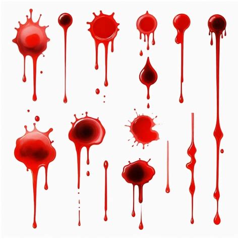Premium Vector Bleeding Vector Set White Background Isolated A High Quality Image Modern
