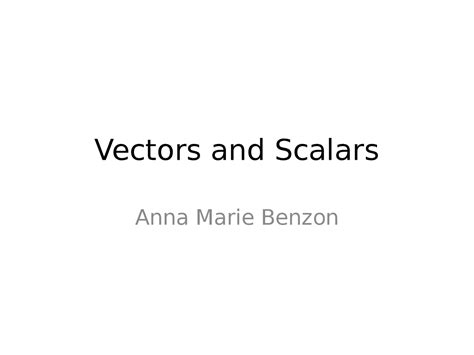 Vectors And Scalars 1 Lecture Notes Mathematical Physics Docsity
