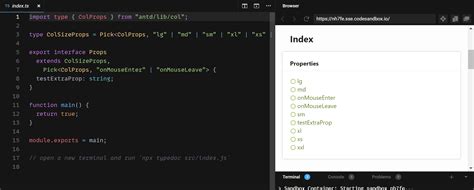 props that are inherited from another component library don t show up
