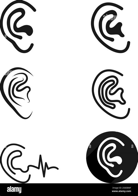 Hearing Logo Template Vector Flat Design Stock Vector Image And Art Alamy
