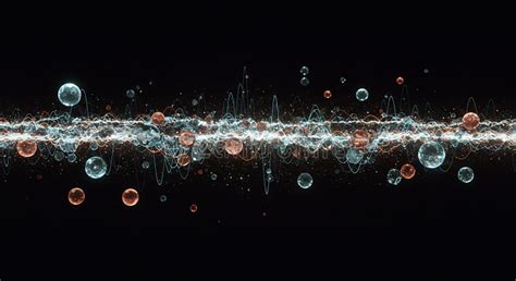 Dynamic Sound Waves Visualized With Colorful Bubbles And Vibrant Energy