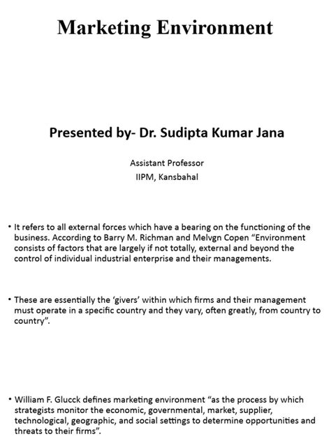 Marketing Environment Pdf